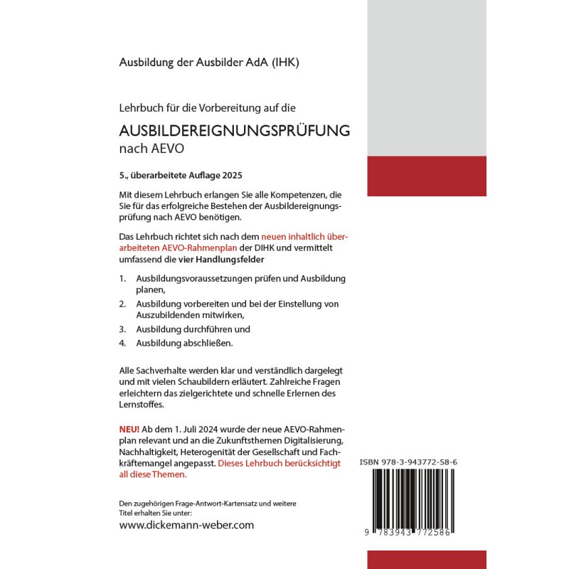 AEVO - Vorbereitung auf die Ausbildereignungsprüfung (IHK), 24,95